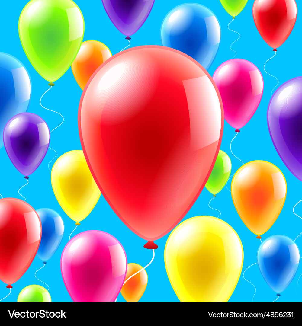 Colorful balloons background Royalty Free Vector Image