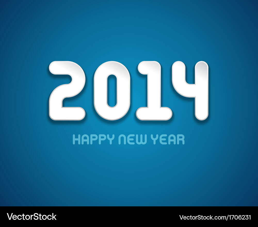 Happy new year - 2014 message design Royalty Free Vector
