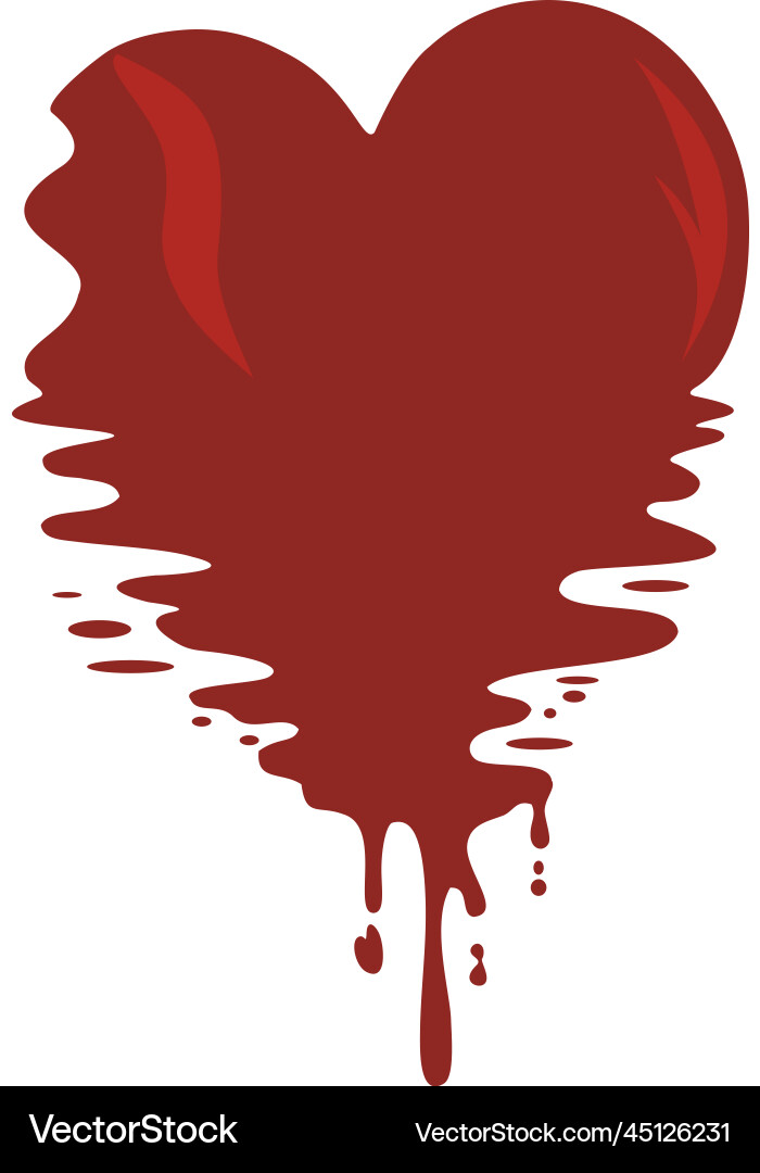 Melting heart Royalty Free Vector Image - VectorStock