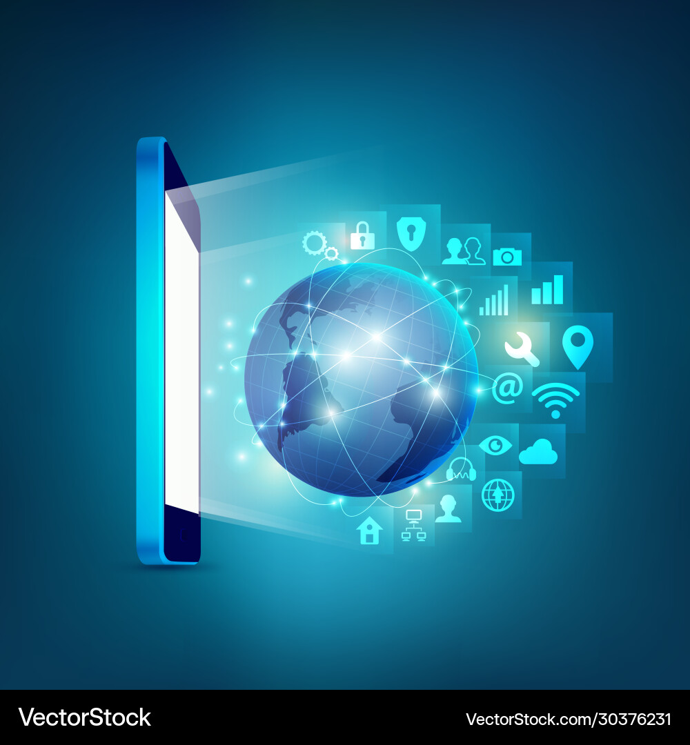 Mobiletechnology2 Royalty Free Vector Image - VectorStock