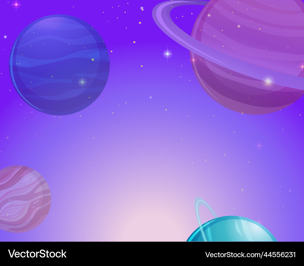 Outer space background wallpaper Royalty Free Vector Image