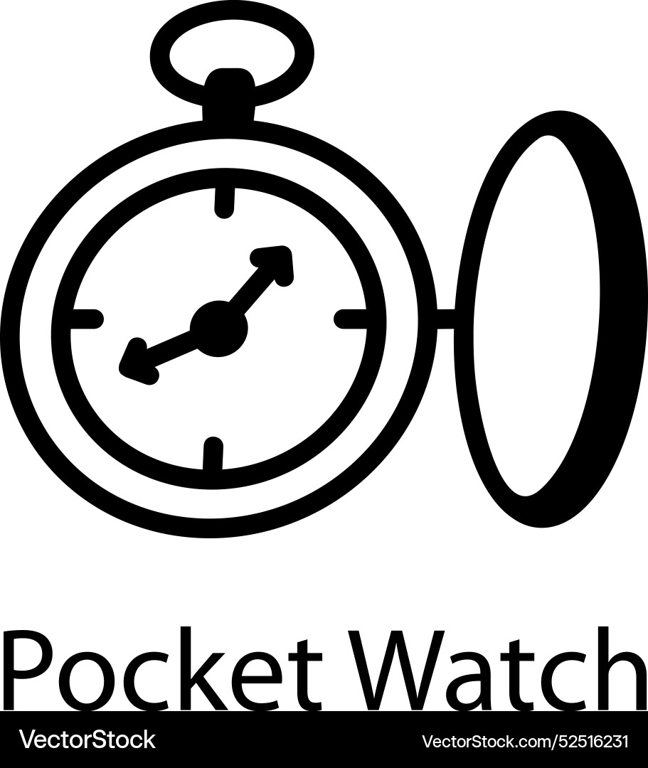 Pocket watch Royalty Free Vector Image - VectorStock