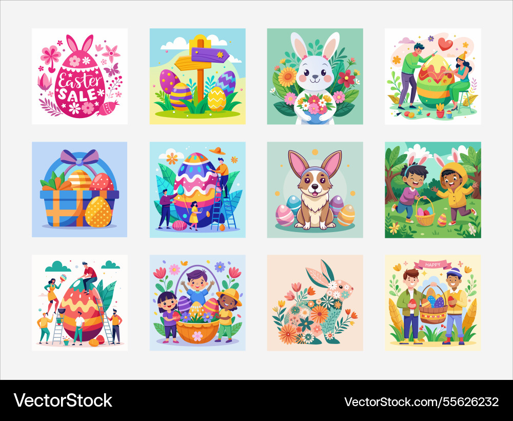 Easter Celebration Pack Royalty Free Vector Image