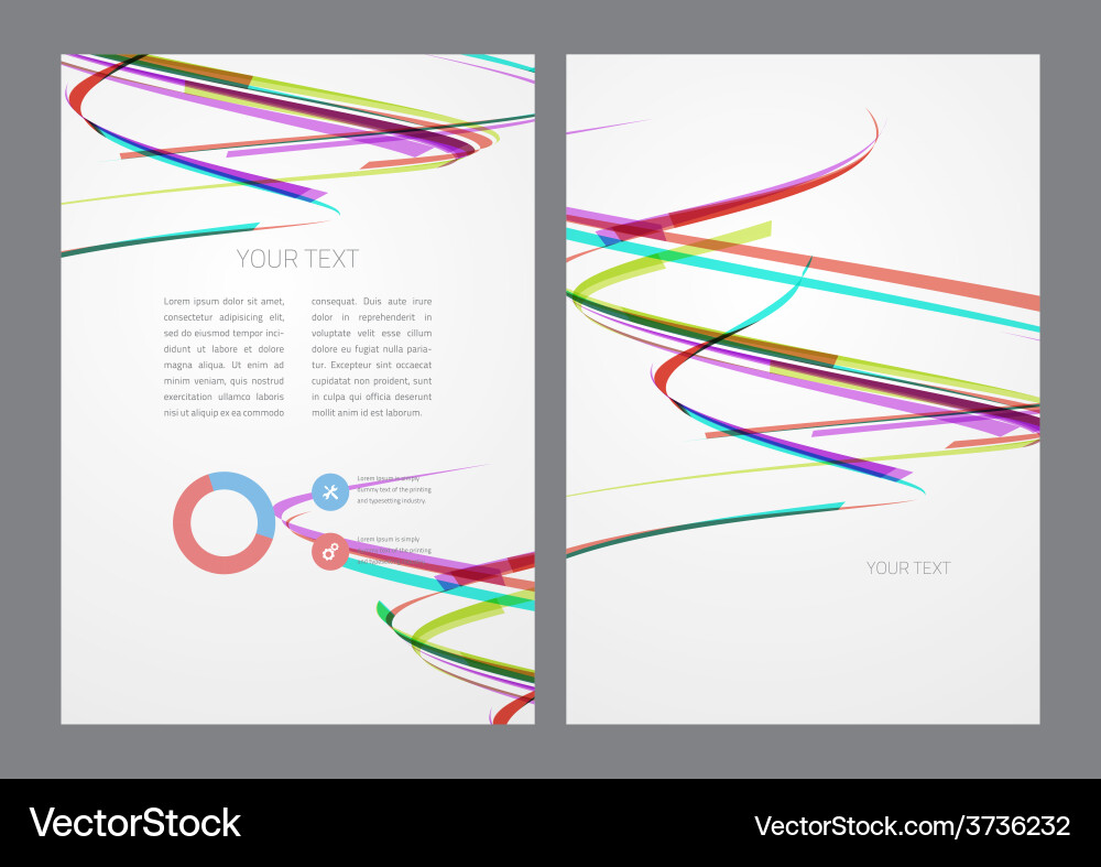 Flyer design template Royalty Free Vector Image