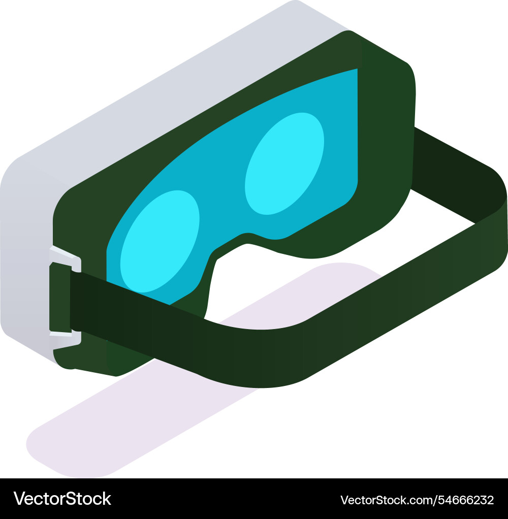 Modern vr goggles featuring vibrant lenses Vector Image