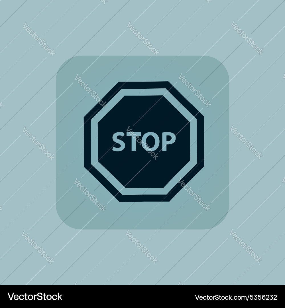 Pale blue stop sign icon Lizenzfreies Vektorbild