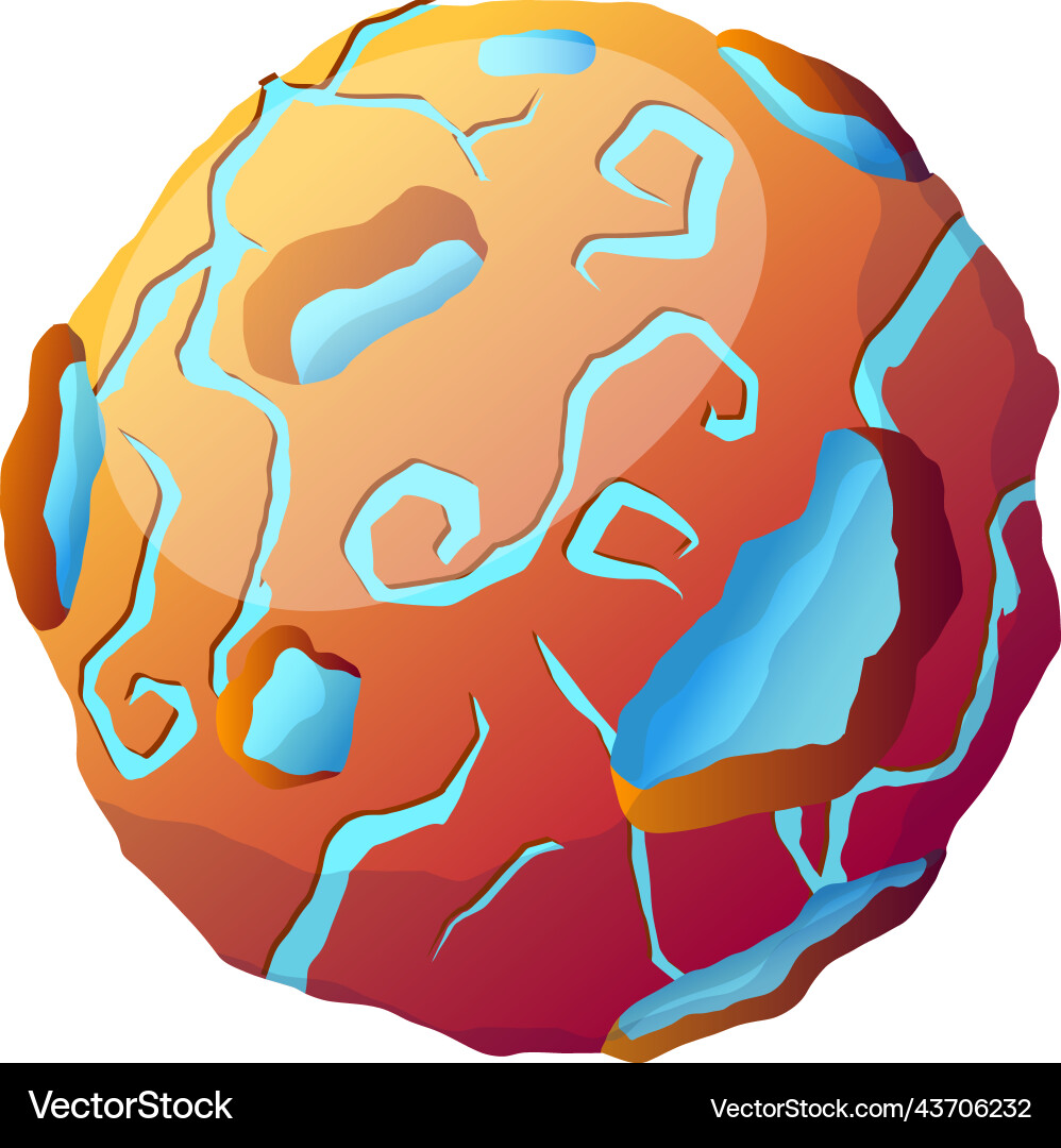 Planet space cartoon Royalty Free Vector Image