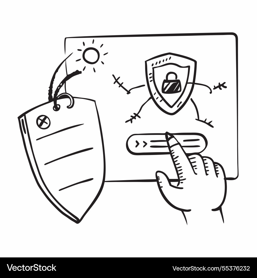 Social engineering attack and antivirus concept Vector Image