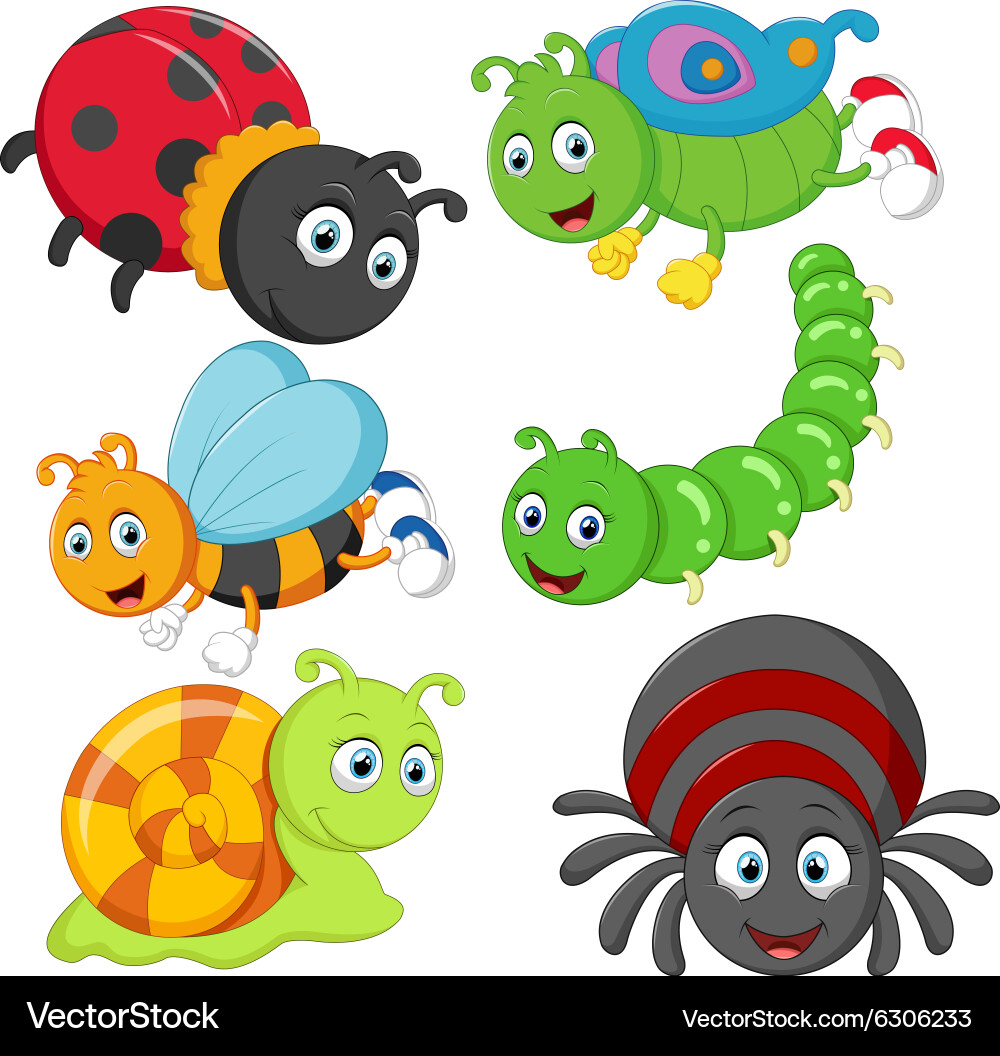 Cartoon Insekt Lizenzfreies Vektorbild - VectorStock