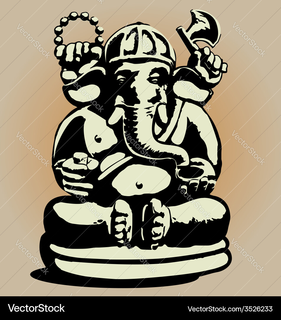 Dewa ganesha Royalty Free Vector Image - VectorStock