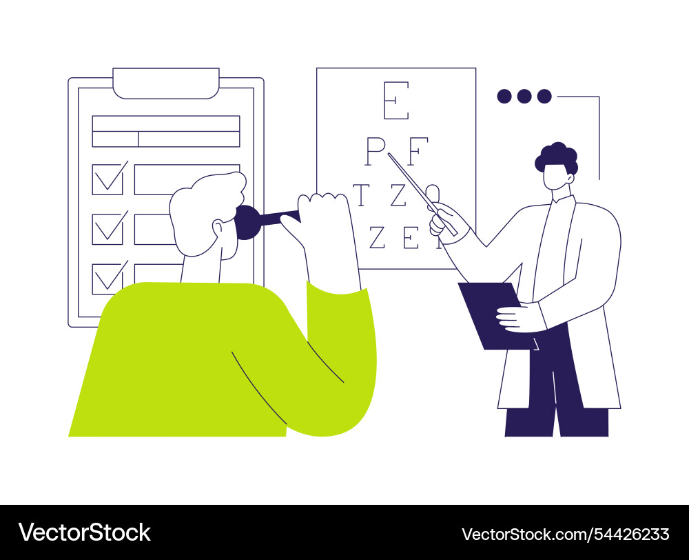 Eye chart abstract concept Royalty Free Vector Image