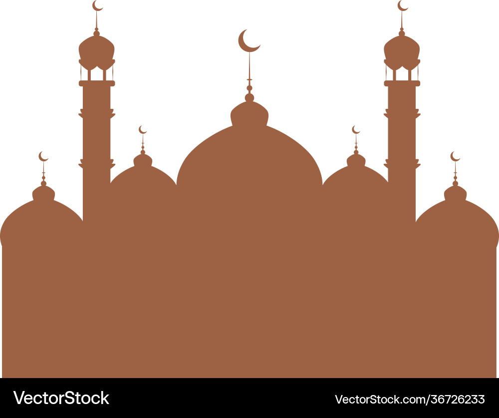 Islamic Mosque Silhouette Royalty Free Vector Image