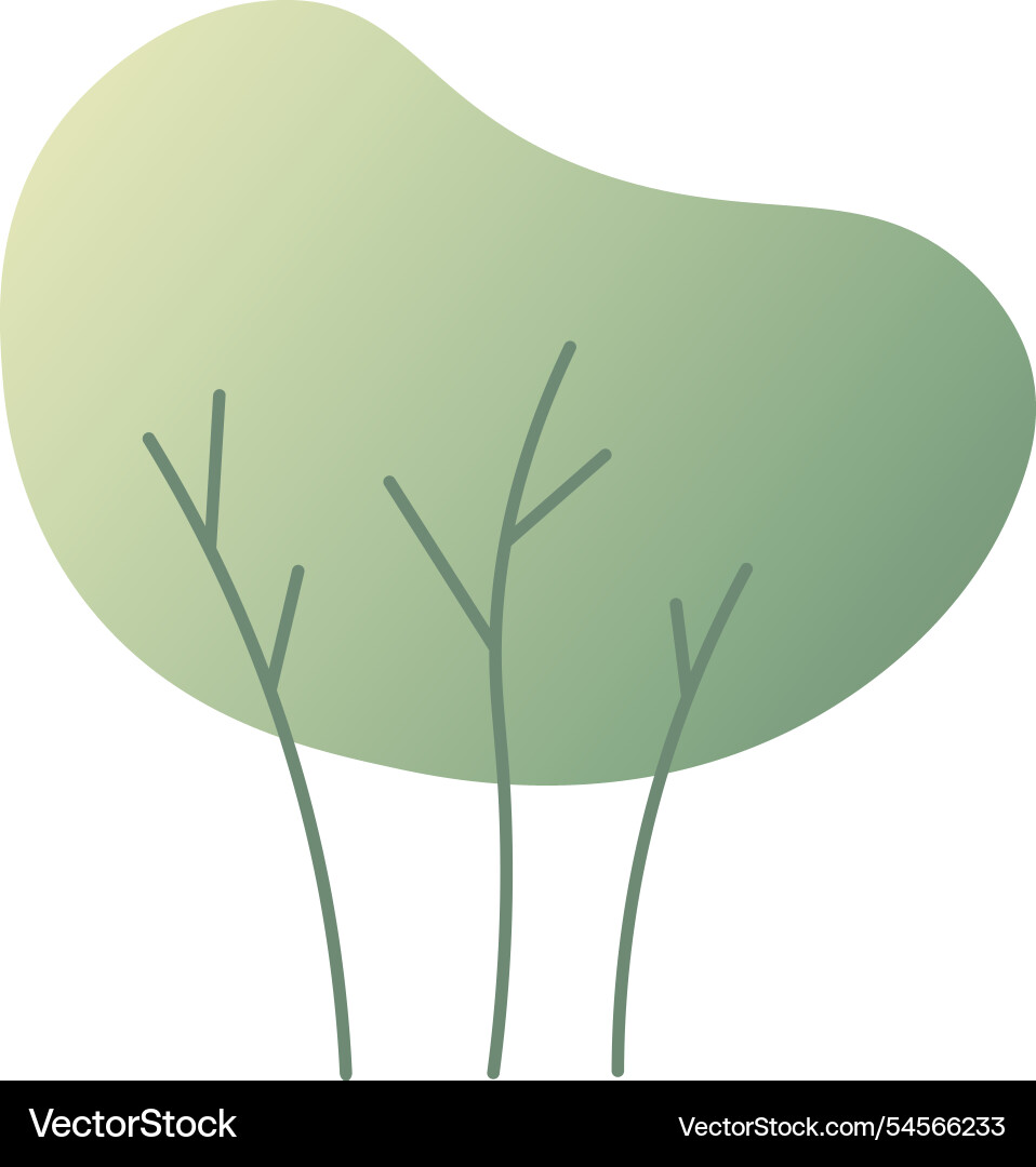 Minimalist of an abstract tree Royalty Free Vector Image