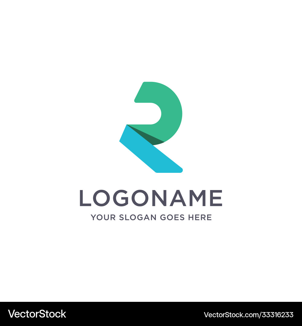 Minimalist R Logo Template Royalty Free Vector Image