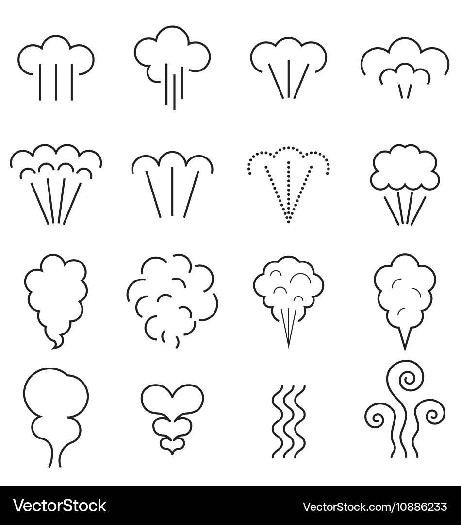 Steam icons Royalty Free Vector Image - VectorStock