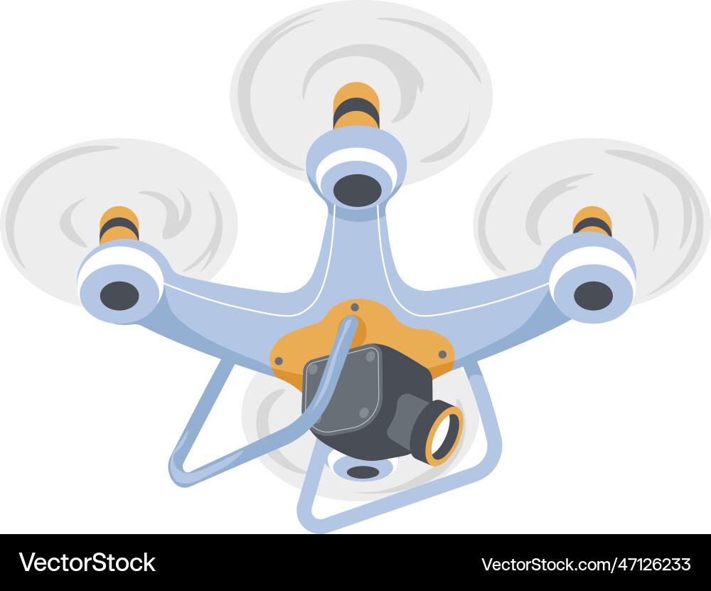 Unmanned aerial vehicle drone with camera Vector Image