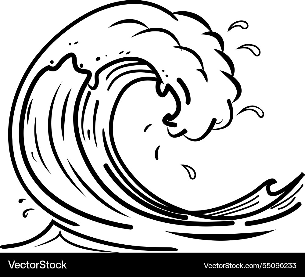 Water wave Royalty Free Vector Image - VectorStock