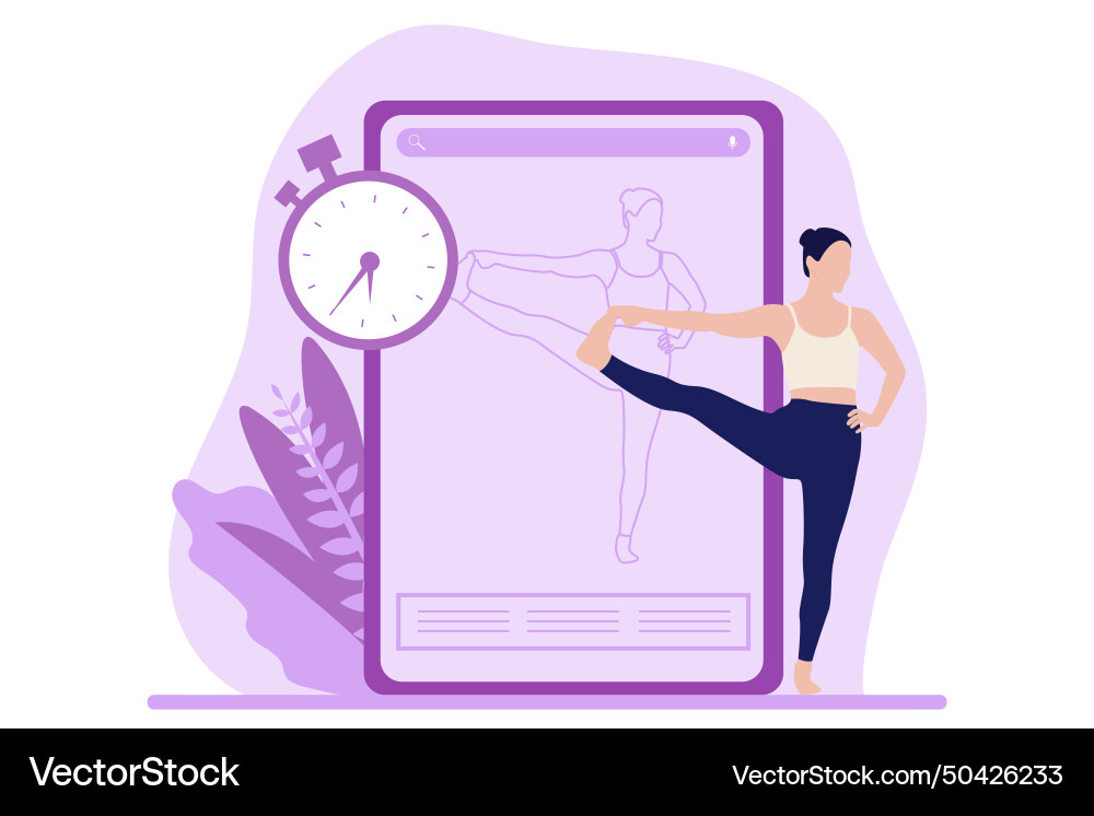 Yoga exercise flat design Royalty Free Vector Image