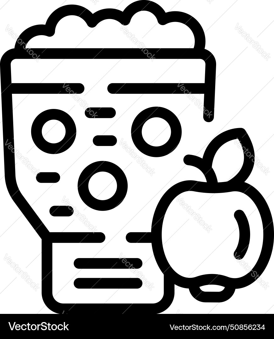 Cider wineglass icon outline refreshment Vector Image