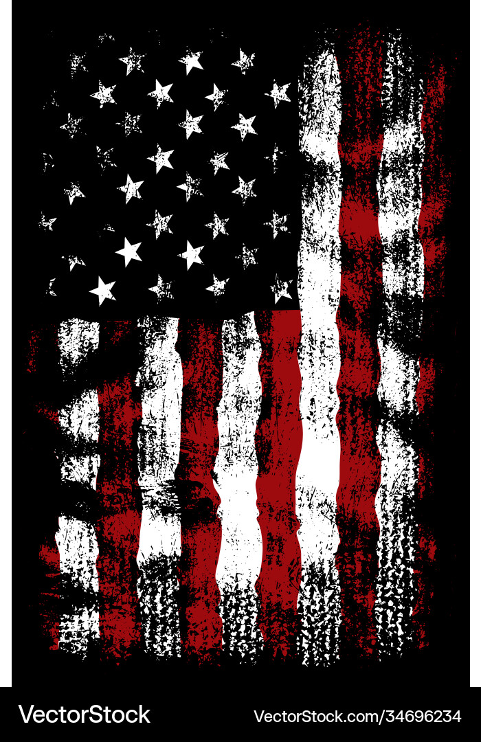 Distressed American Flag Royalty Free Vector Image