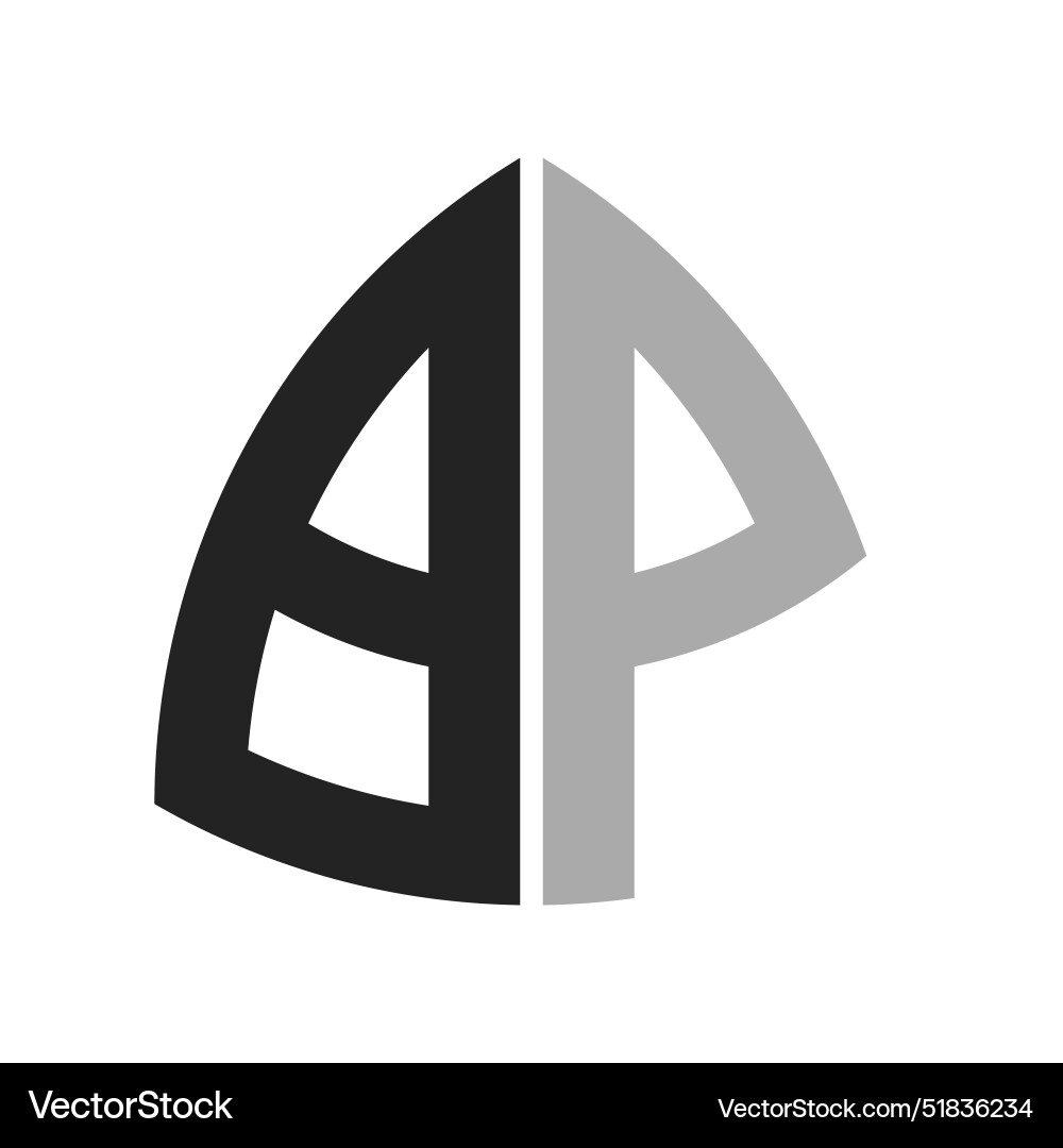 Modern creative bp logo design letter icon Vector Image