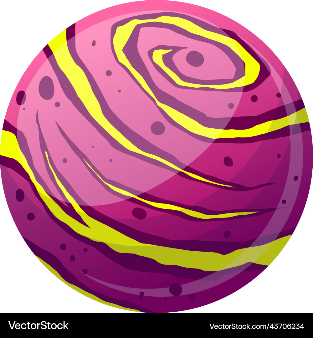 Planet universe cartoon Royalty Free Vector Image