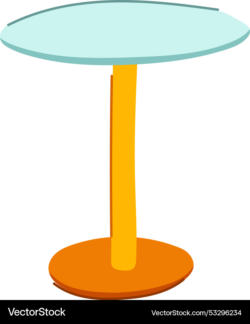 Versatile glass table cartoon Royalty Free Vector Image