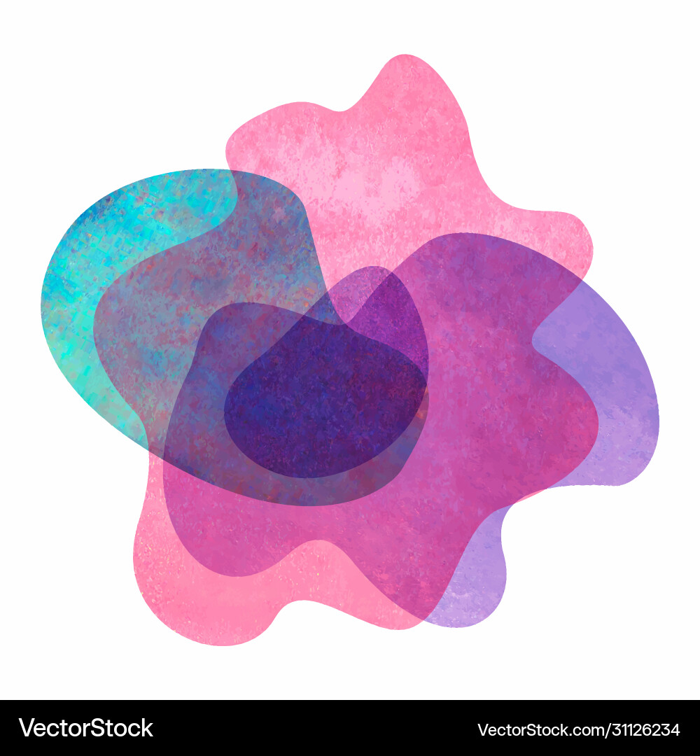 Watercolor Abstract Liquid Shapes Royalty Free Vector Image