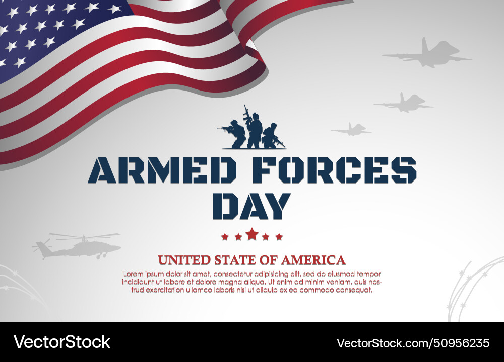 Armed Forces Day Celebration Background Royalty Free Vector