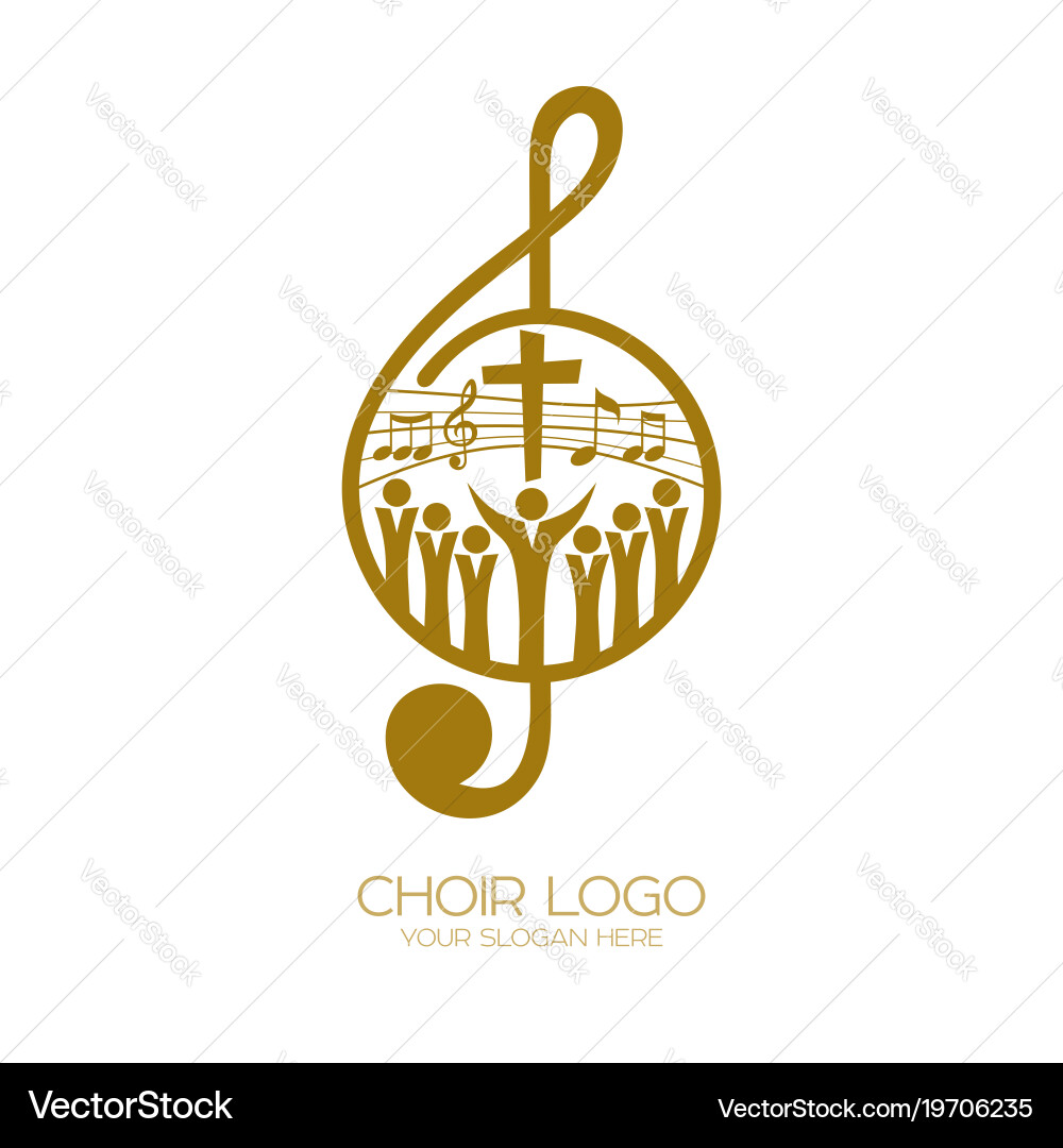 Believers in jesus sing a song Royalty Free Vector Image