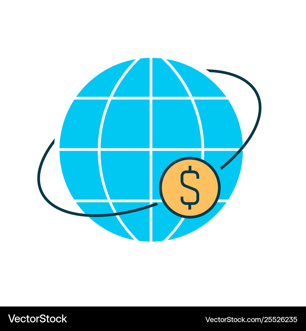 Money world transfer Royalty Free Vector Image
