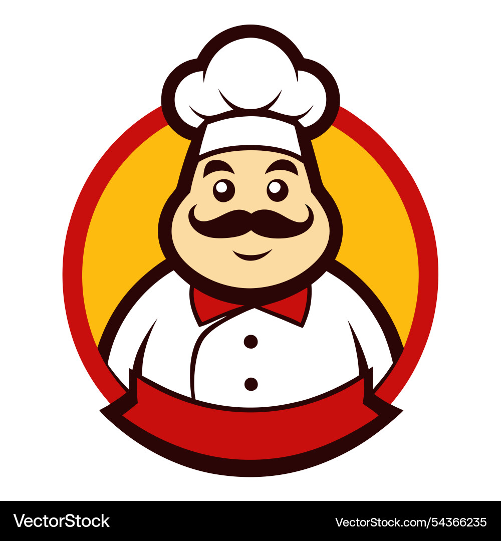 Restaurant mascot logo Royalty Free Vector Image
