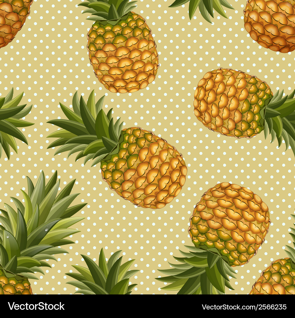 Tropical Pineapple Texture Royalty Free Vector Image