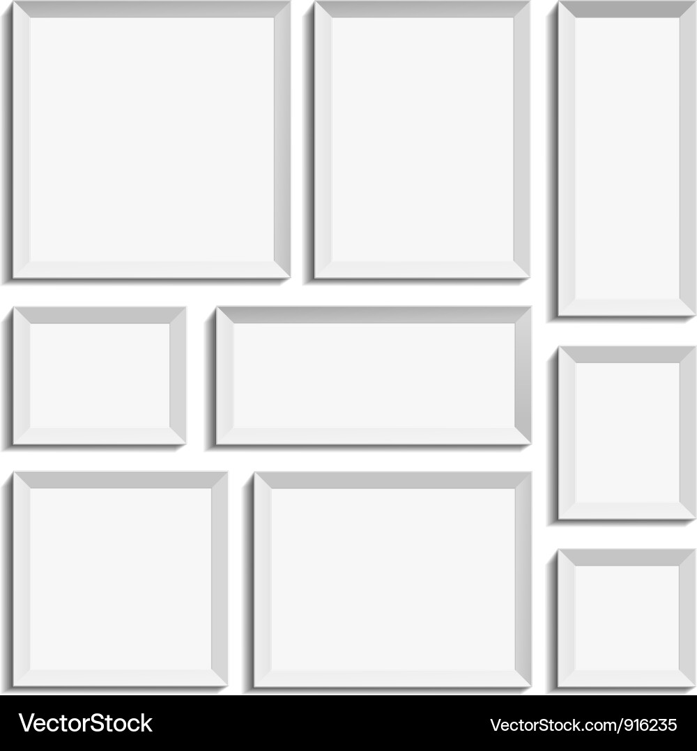 White Frames Collection Royalty Free Vector Image