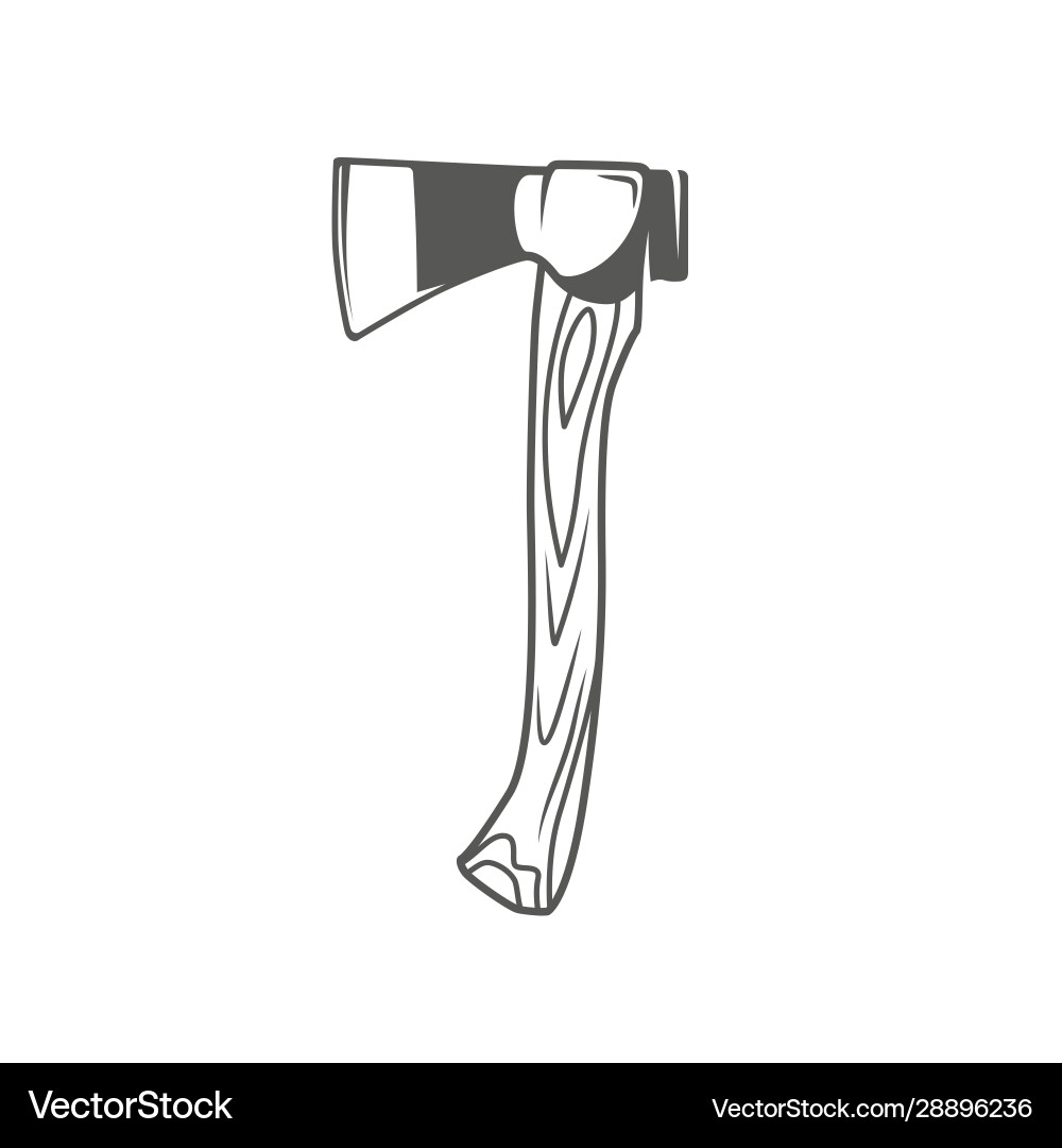 Axe isolated on white background Royalty Free Vector Image