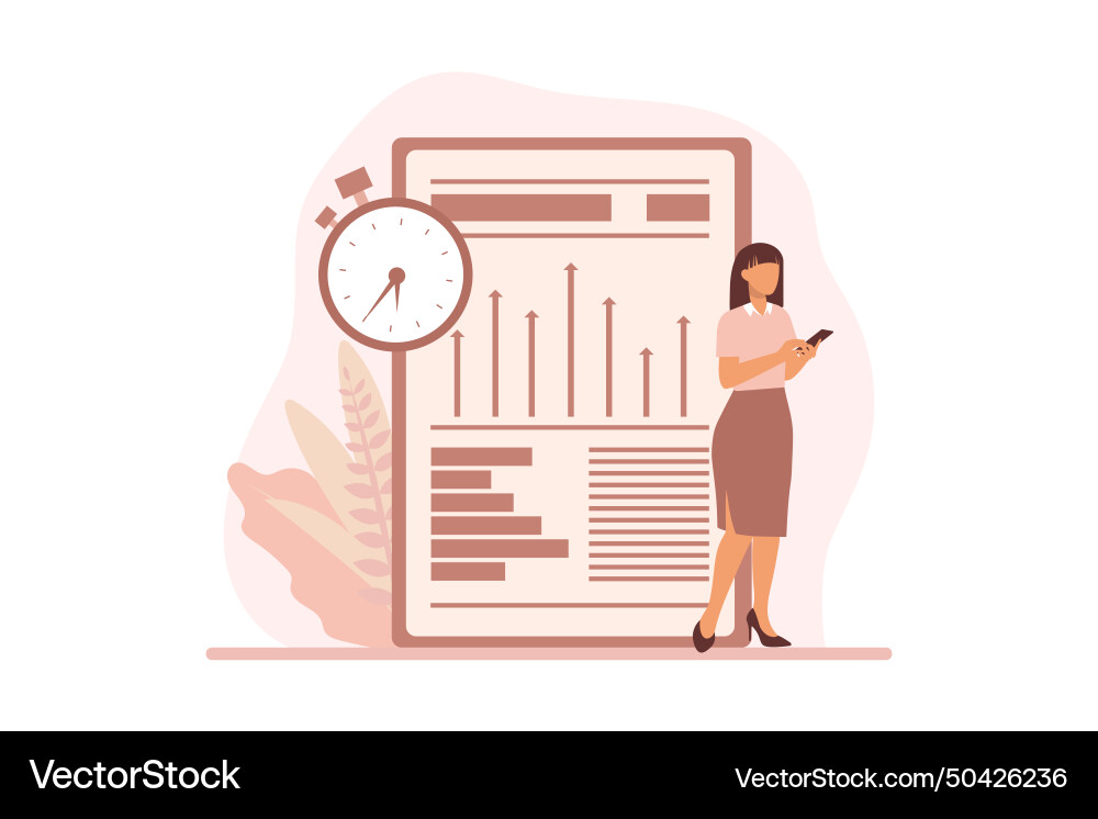 Business analysis flat design Royalty Free Vector Image