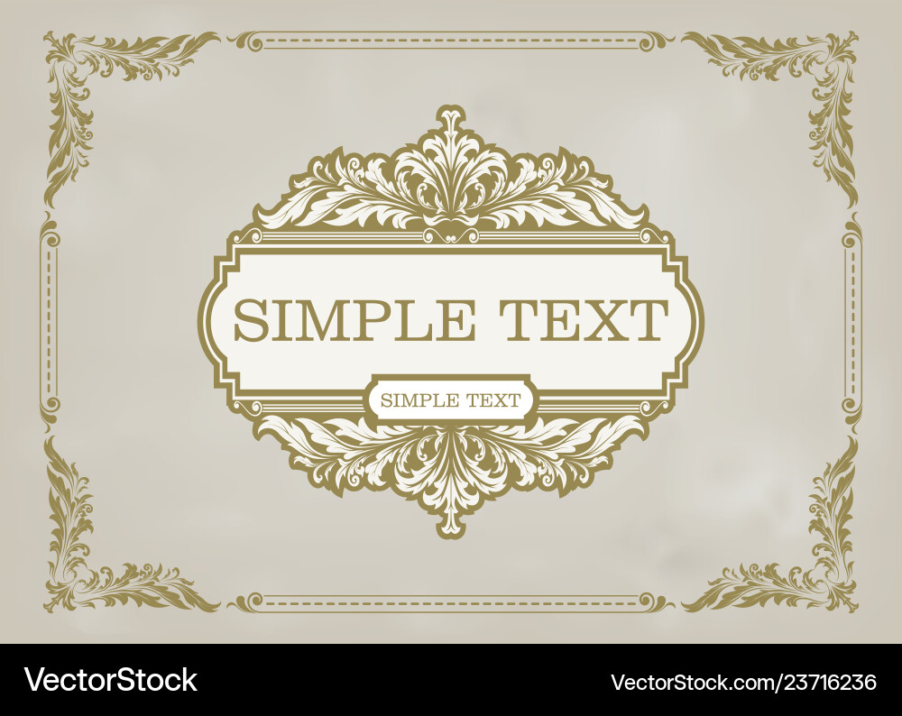 Decorative frame Royalty Free Vector Image - VectorStock