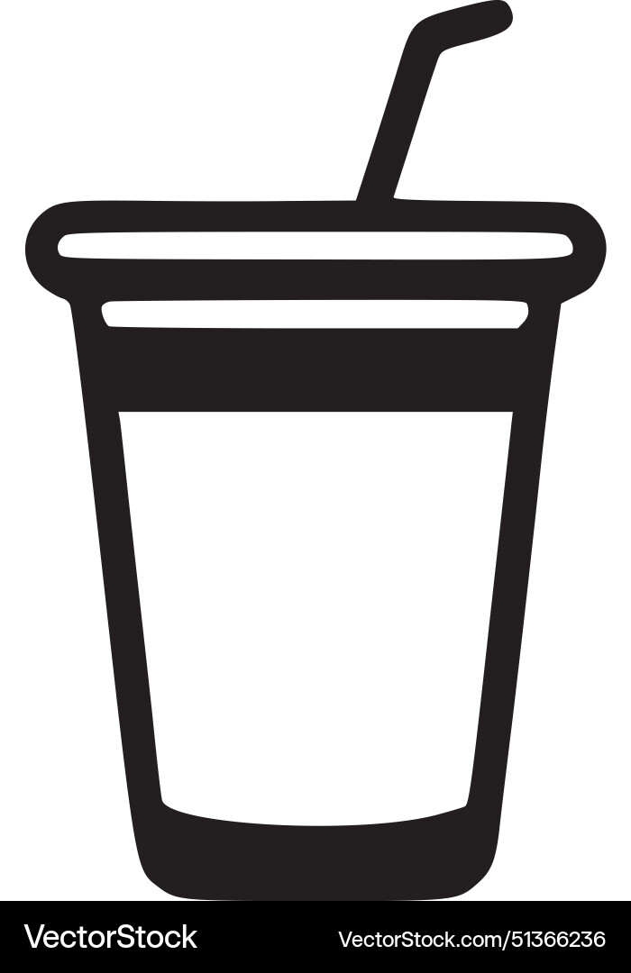 Drink cup - minimalist and flat logo Royalty Free Vector