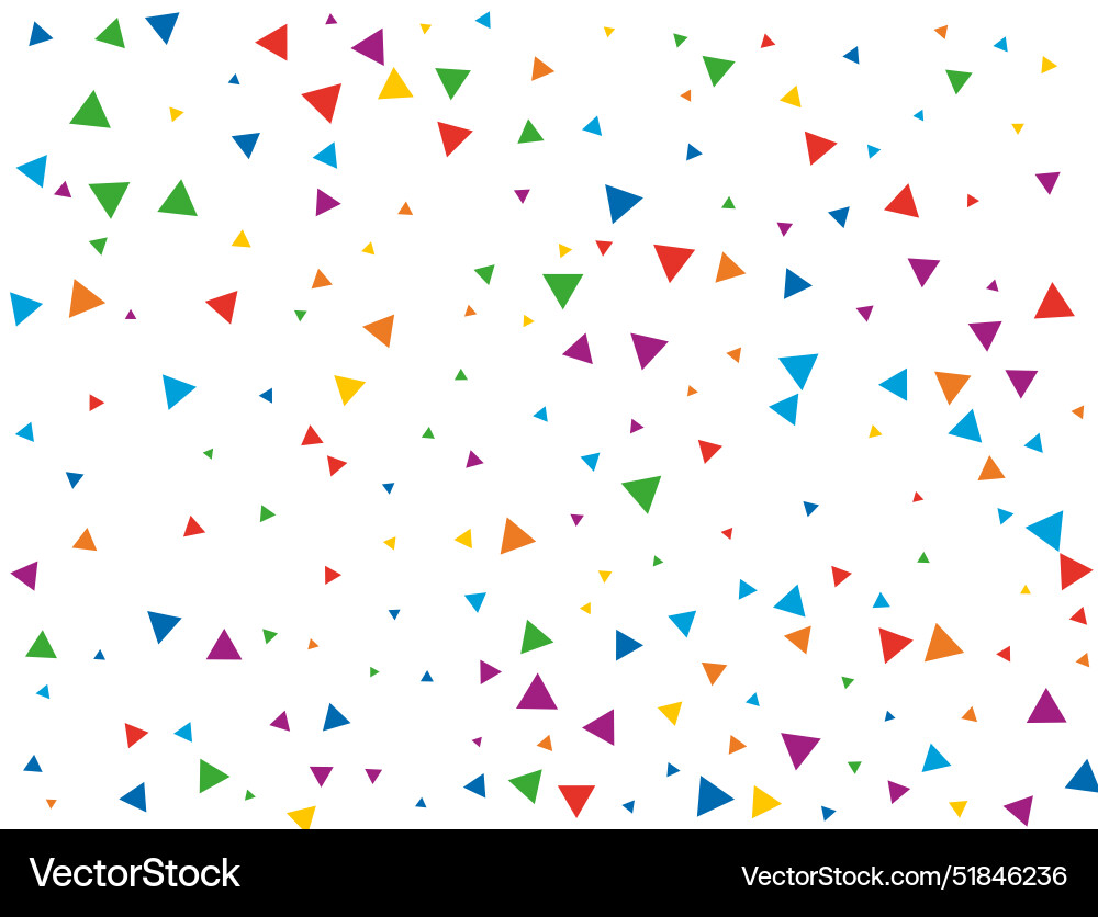 Holiday triangular confetti light rainbow glitter Vector Image
