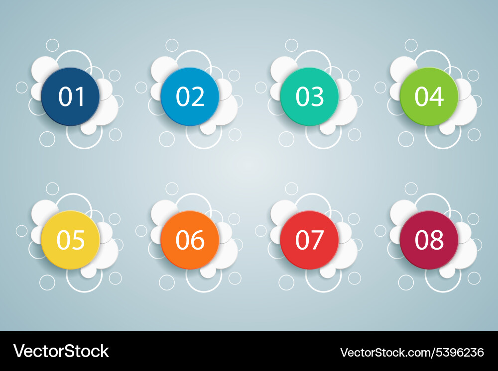 Numbered bullet point bubble infographics 2 Vector Image