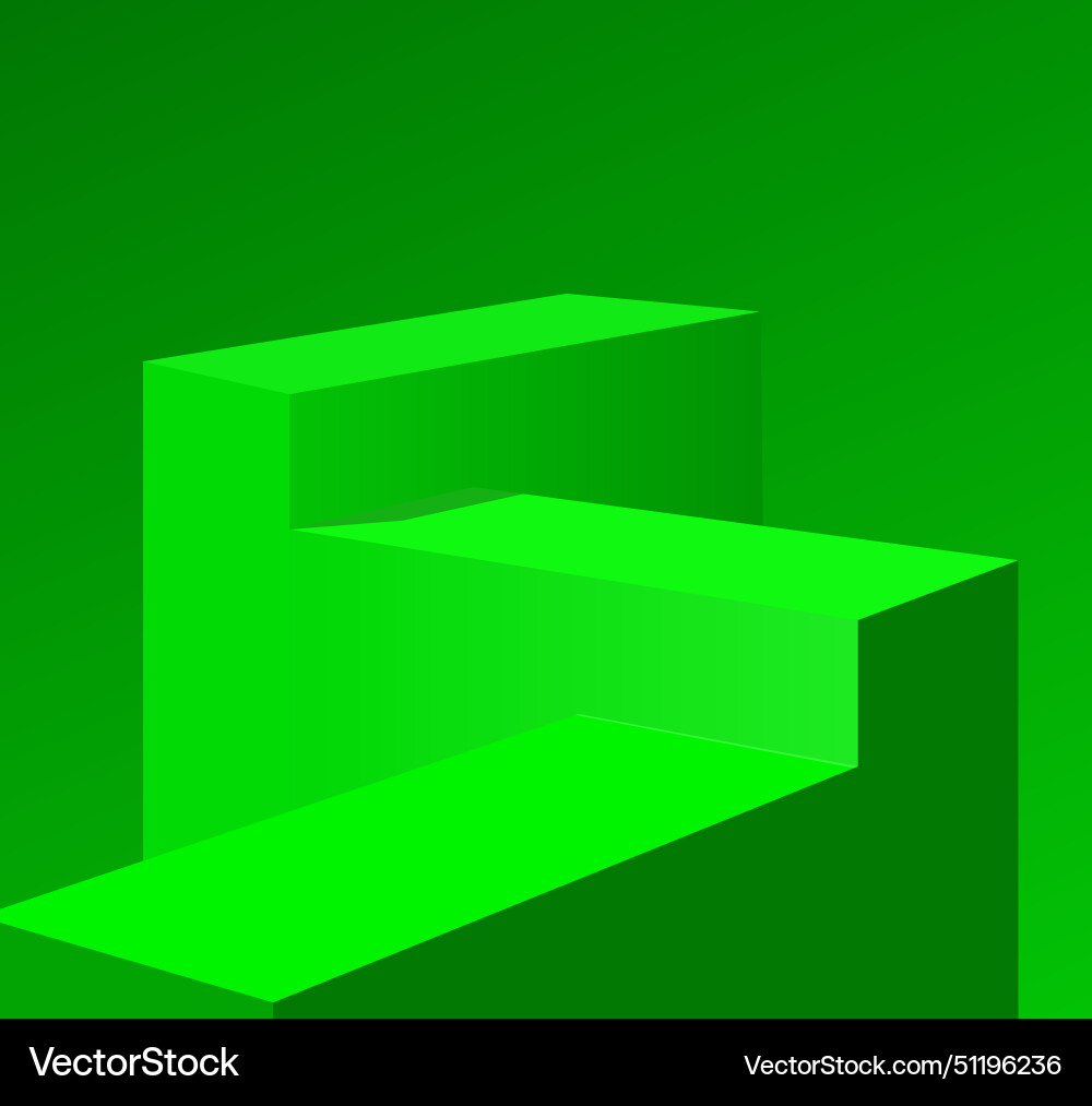 Realistic product background 3d green wall Vector Image