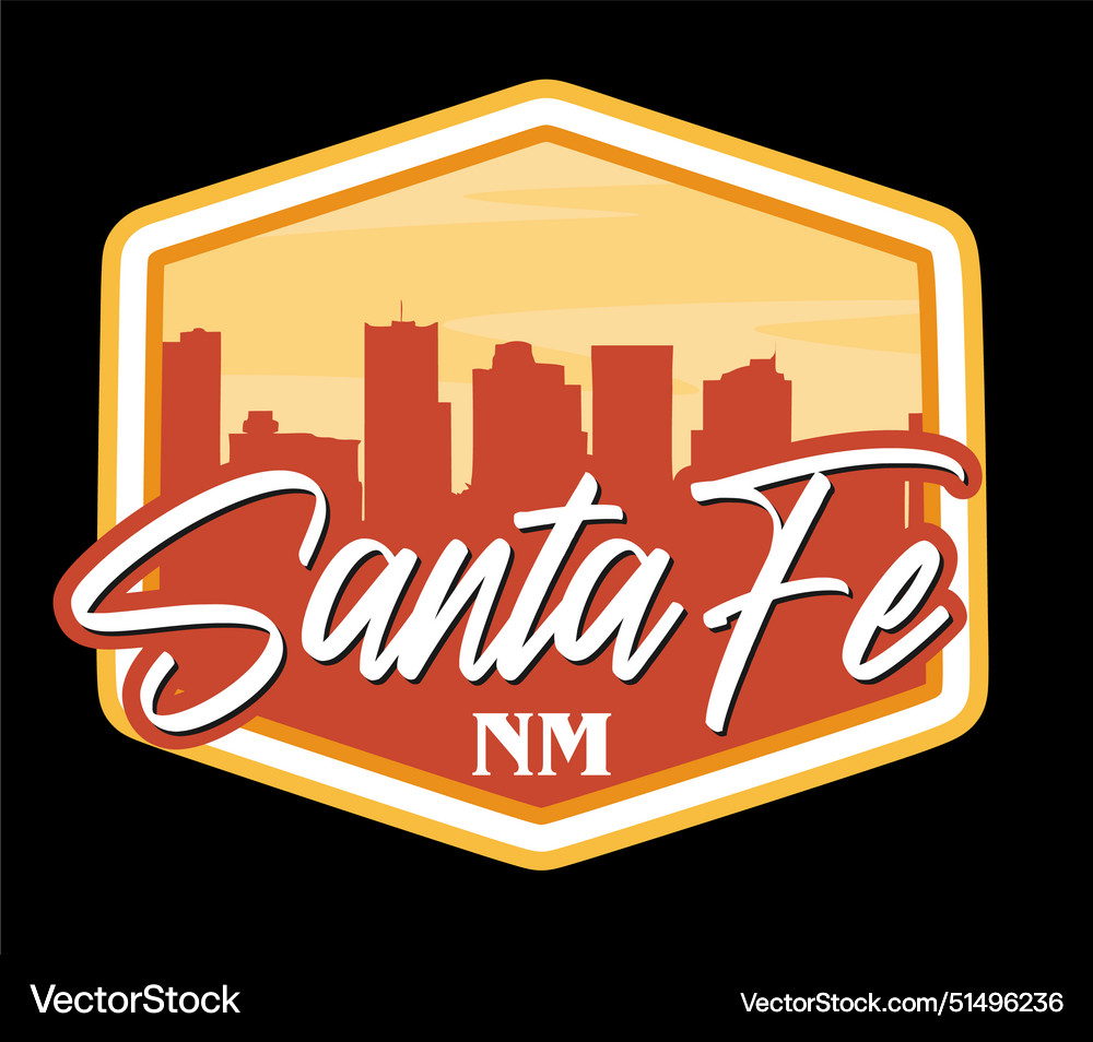 Santa fe new mexico with beautiful views Vector Image