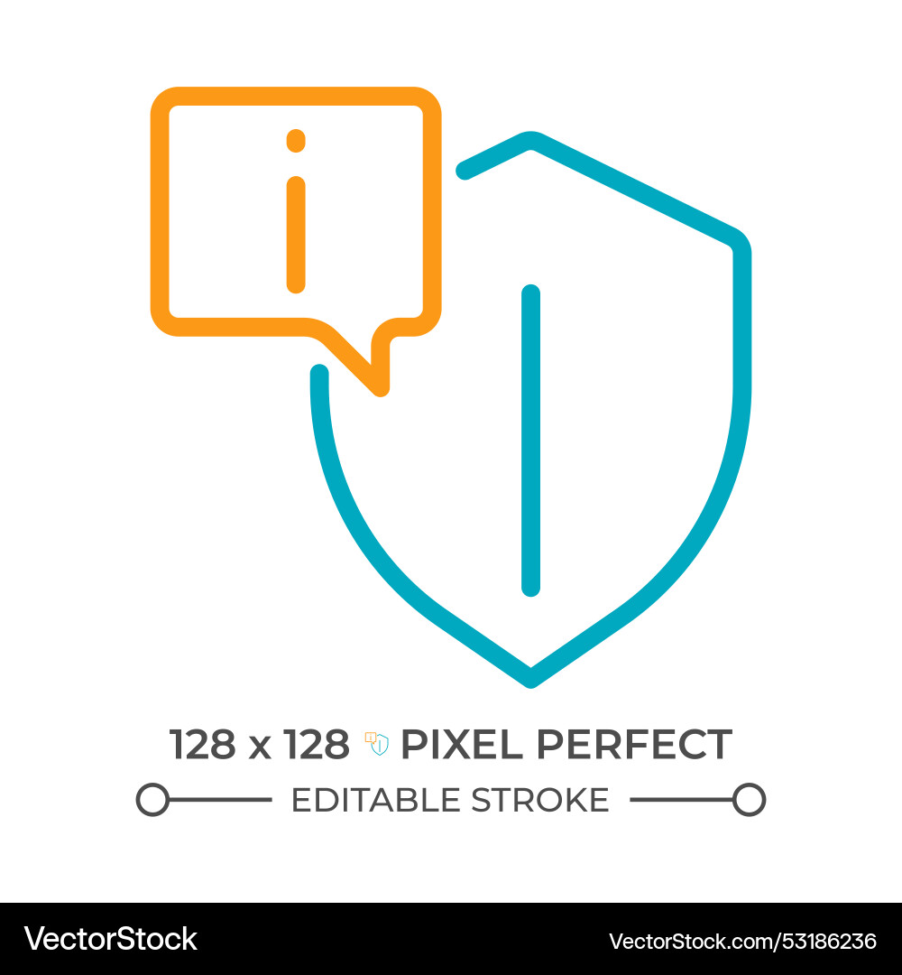 Secure information two color line icon Royalty Free Vector