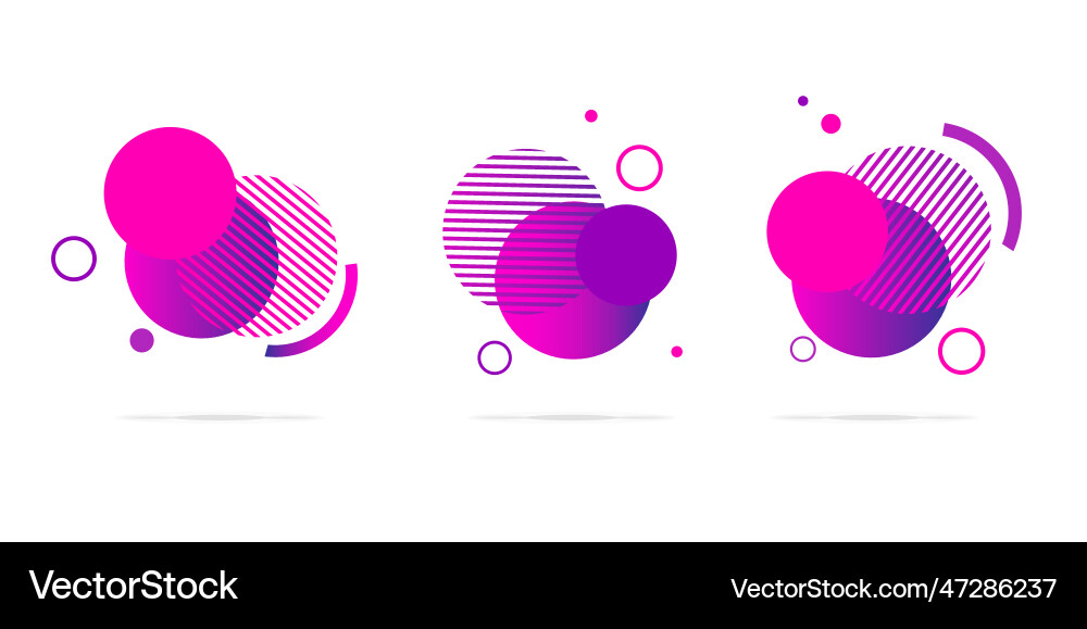 Abstract Round Badge Icons Royalty Free Vector Image