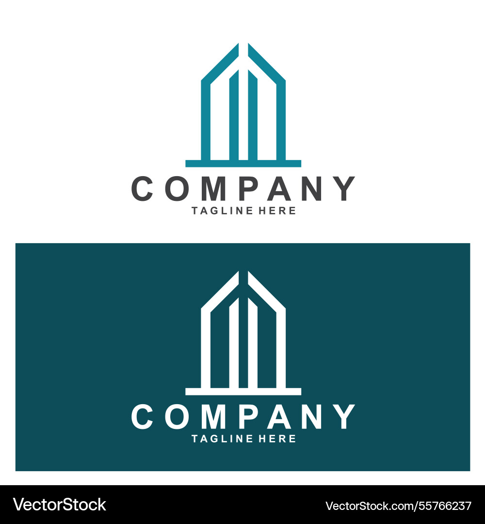City building logo house design Royalty Free Vector Image