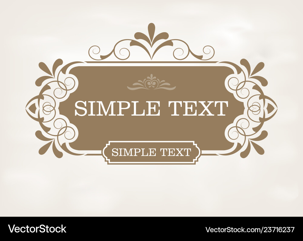 Decorative frame Royalty Free Vector Image - VectorStock