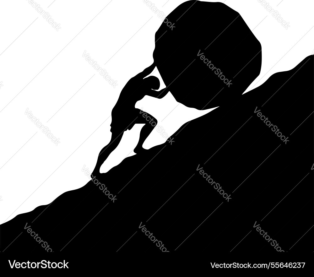 Myth of sisyphus Royalty Free Vector Image - VectorStock