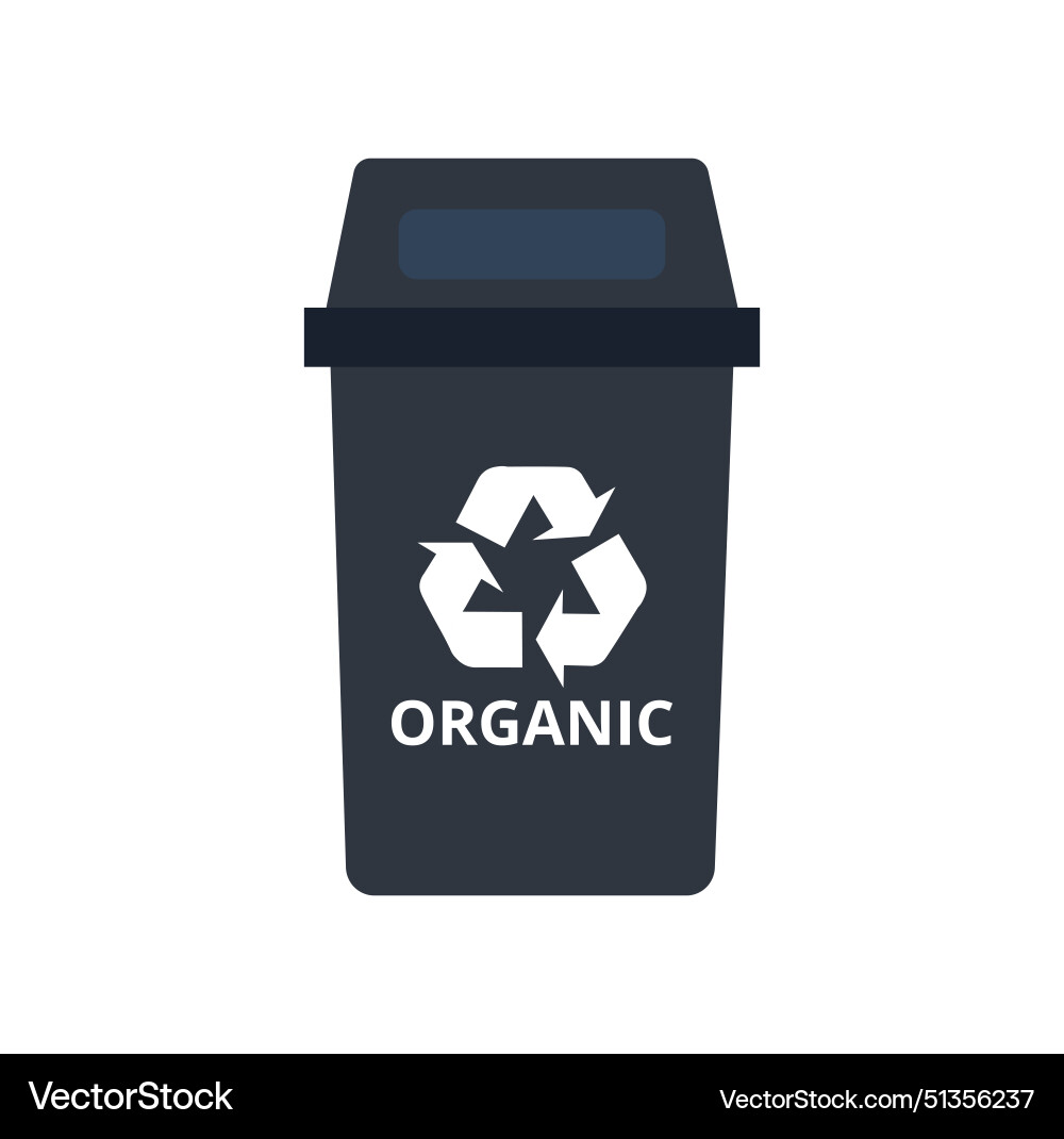 Organic waste container symbol Royalty Free Vector Image