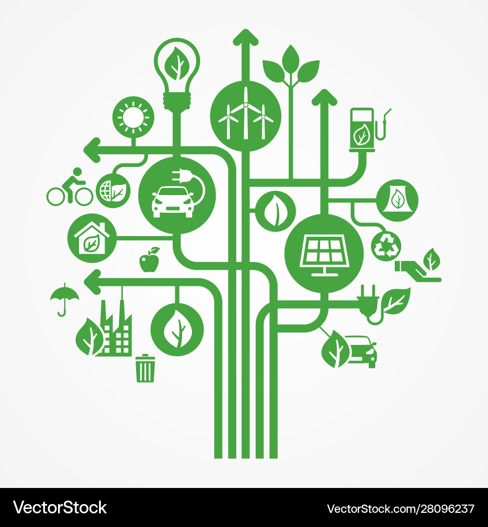 Renewable energy concept Royalty Free Vector Image