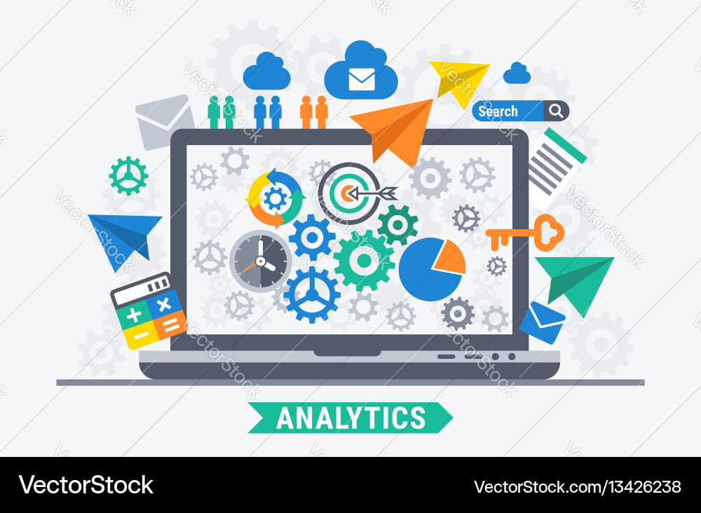 Analytic progress Royalty Free Vector Image - VectorStock